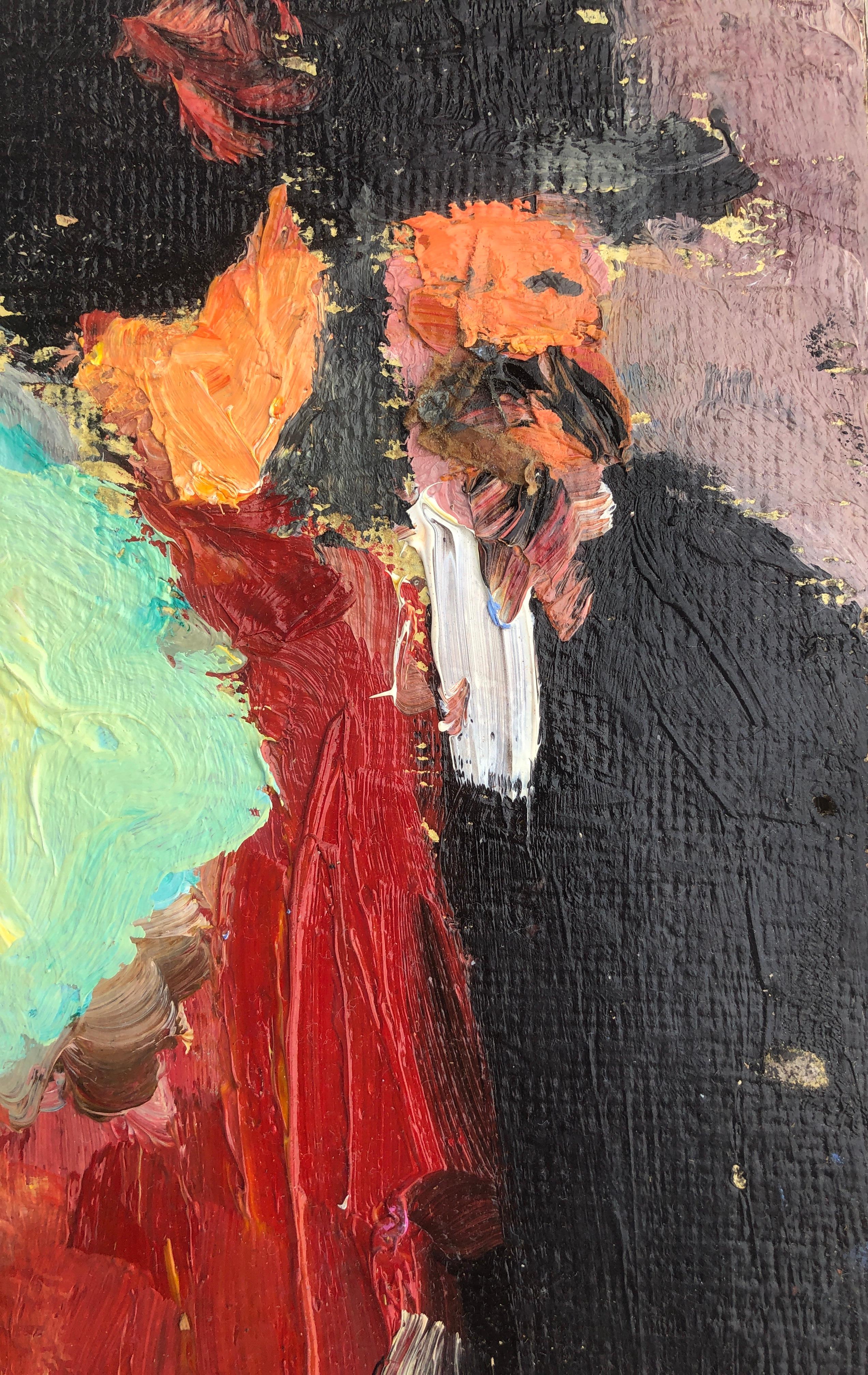 Joan Vives Maristany - Modernist scene oil on board painting ...
