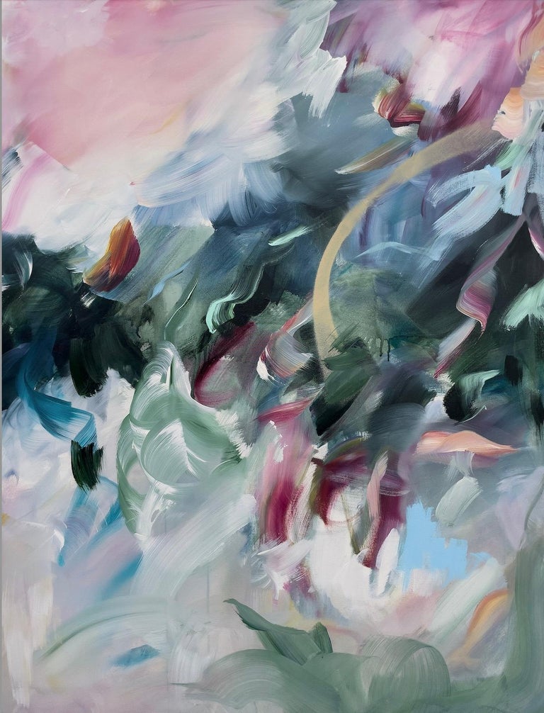 Joanna Gilbert - Remember Who You Are 2 - abstract, pink acrylic on ...