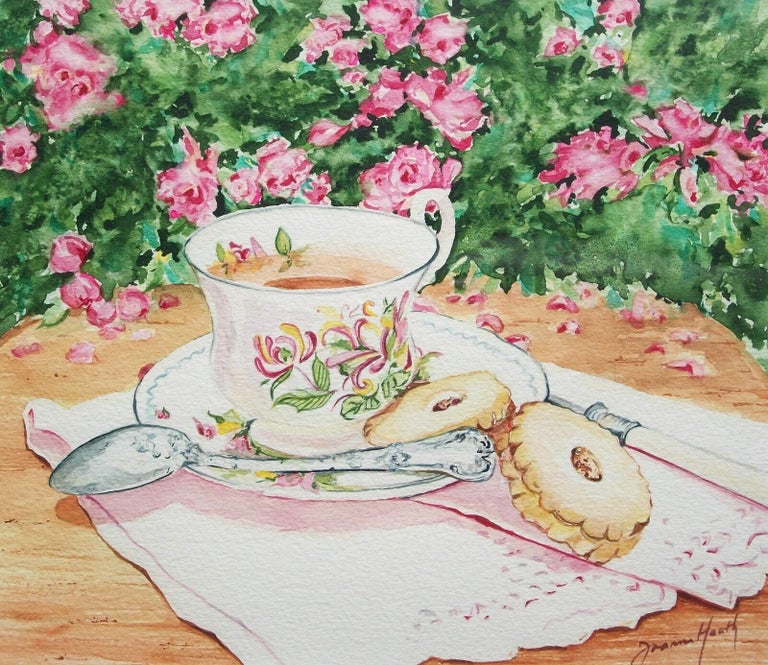 Joanne Heath-Menger, Afternoon Tea, Watercolor Painting, Canada, Circa ...
