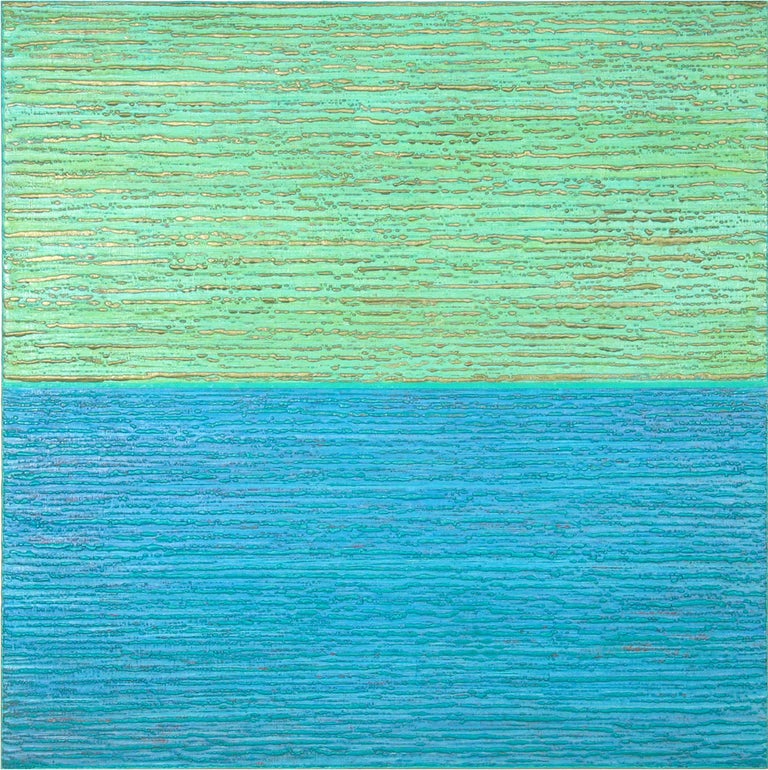 Joanne Mattera - Silk Road 481, Mint Green and Sky Blue Square Colour ...