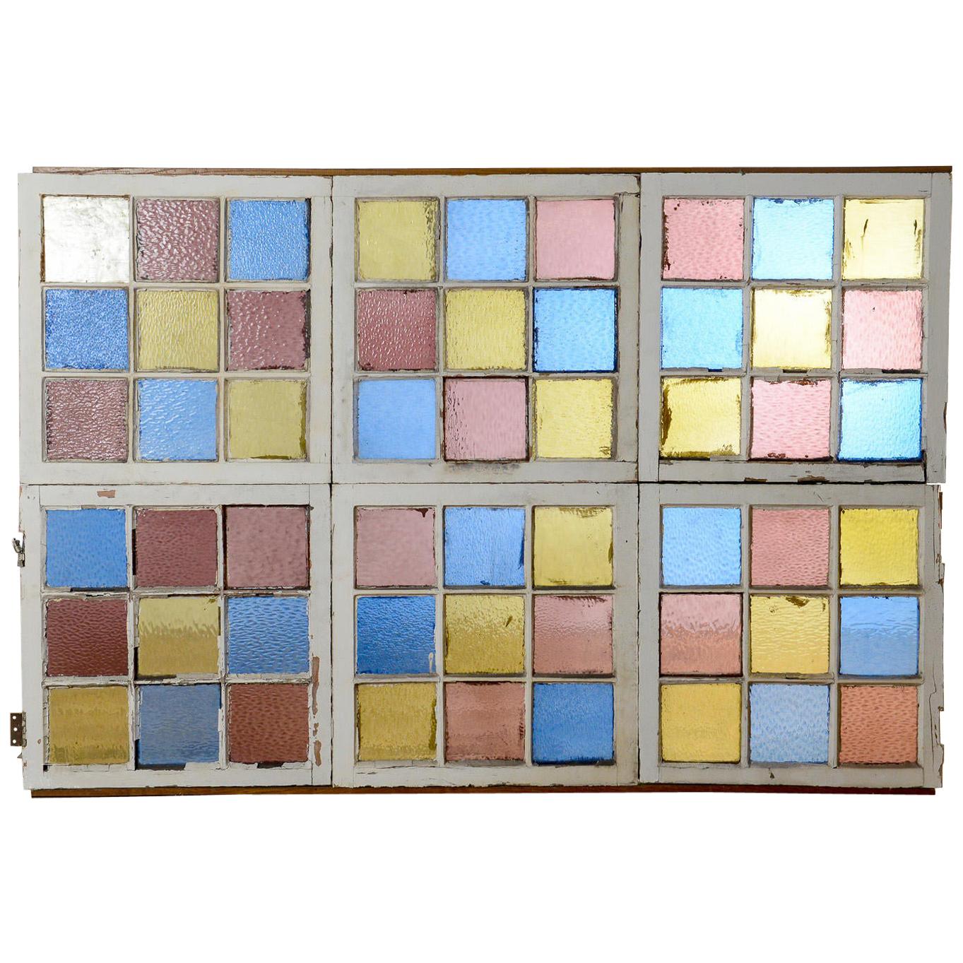 Job Lot of Reclaimed Stained Glass Windows, 20th Century For Sale at ...