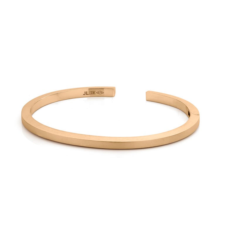 Jochen Leën 18 Carat Rose Gold Sandblasted Bangle For Sale at 1stDibs