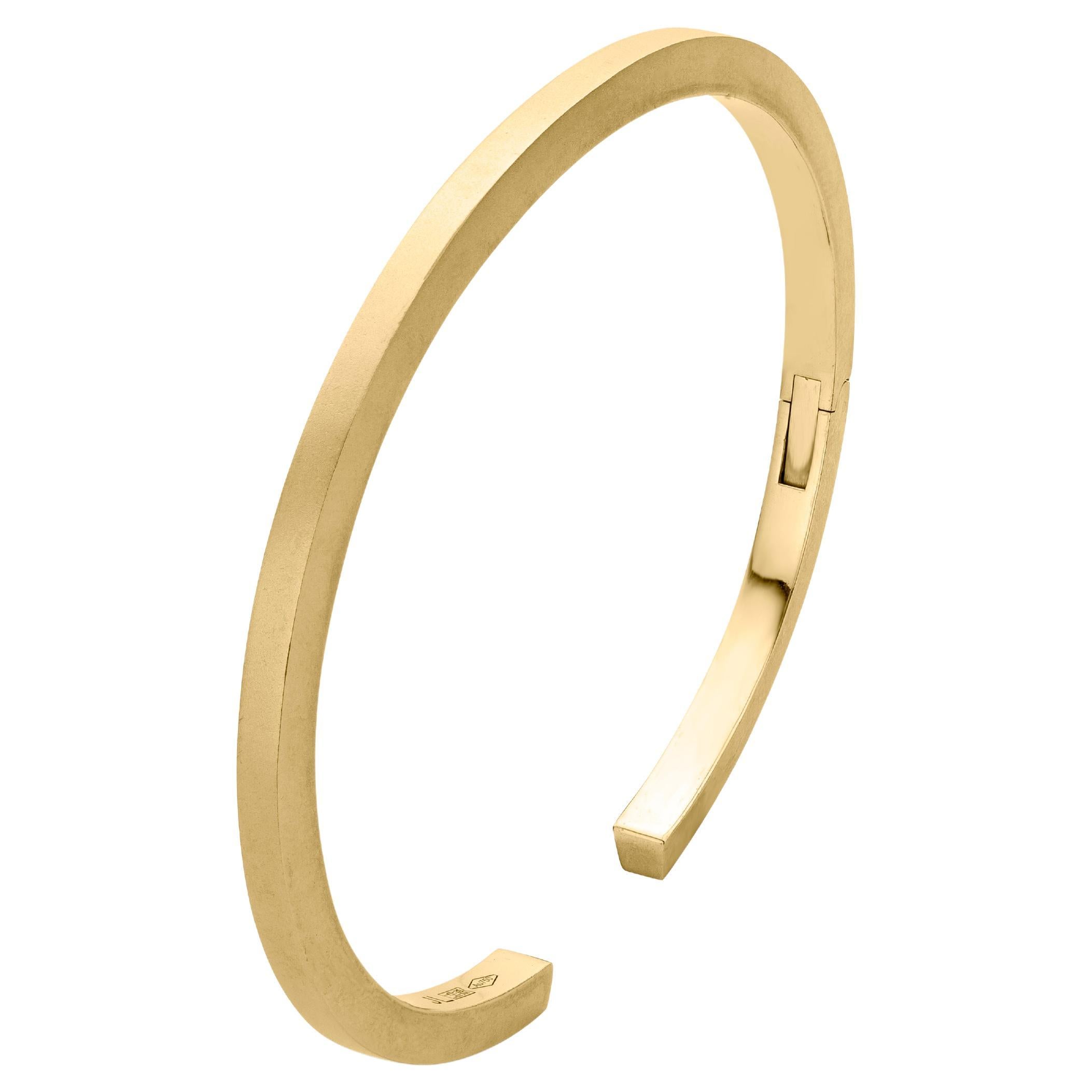 Jochen Leën 18 Carat Rose Gold Sandblasted Bangle For Sale at 1stDibs