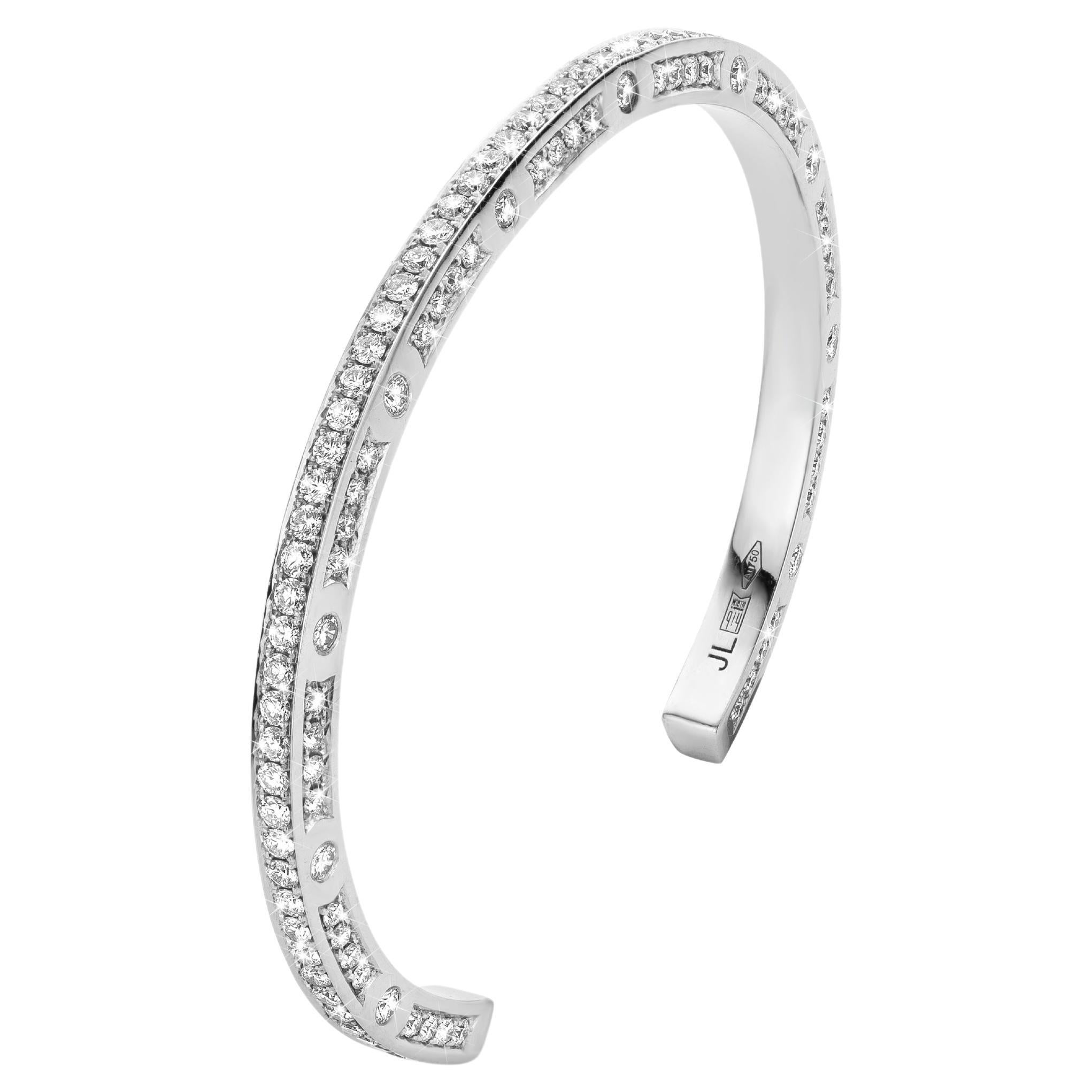 18K White Gold 1.371 Carat White Diamonds Eternity Ring by Jochen Leën ...