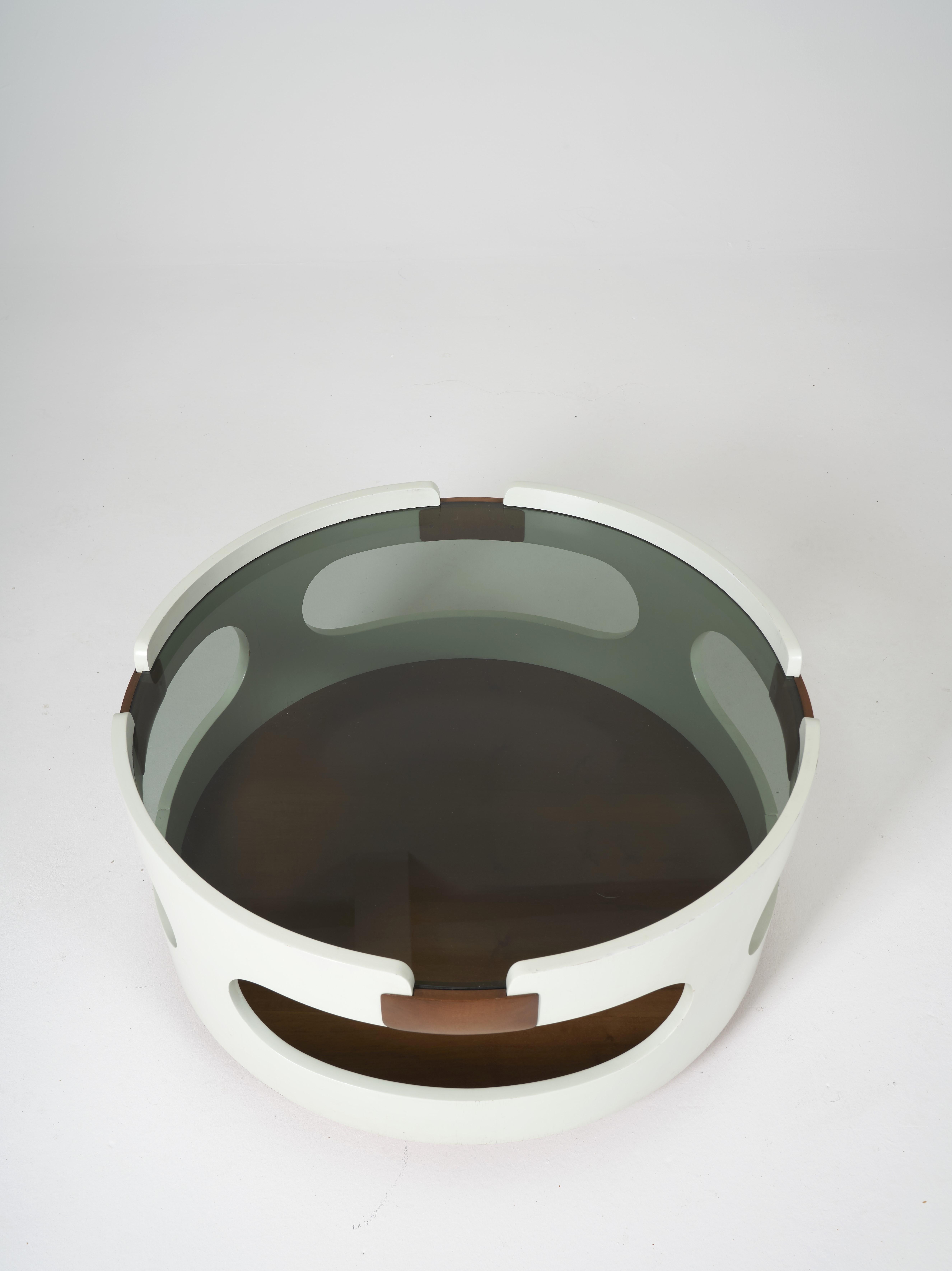 Joe Colombo 1960s Round Coffee Table For Sale at 1stDibs