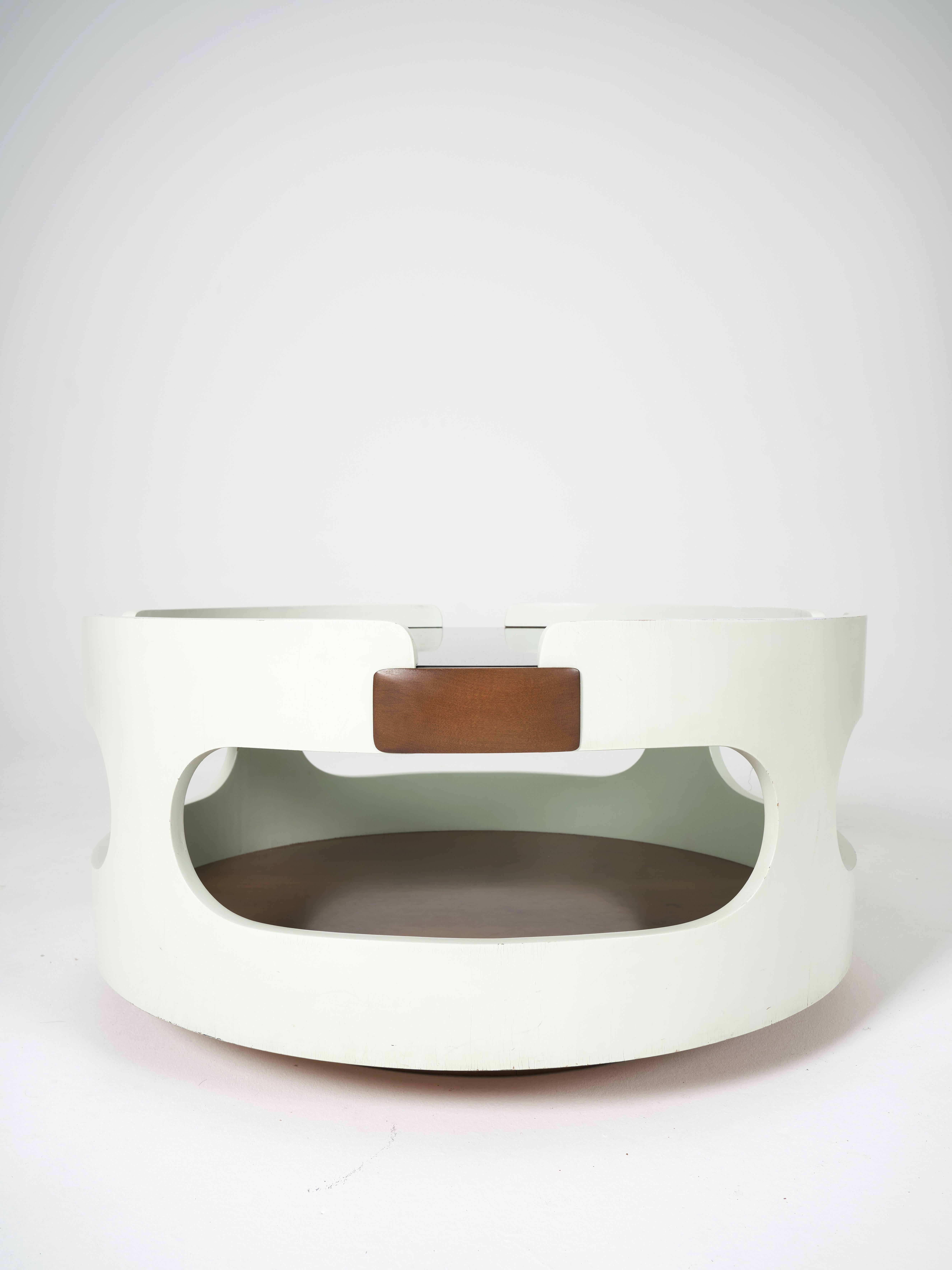 Joe Colombo 1960s Round Coffee Table For Sale at 1stDibs