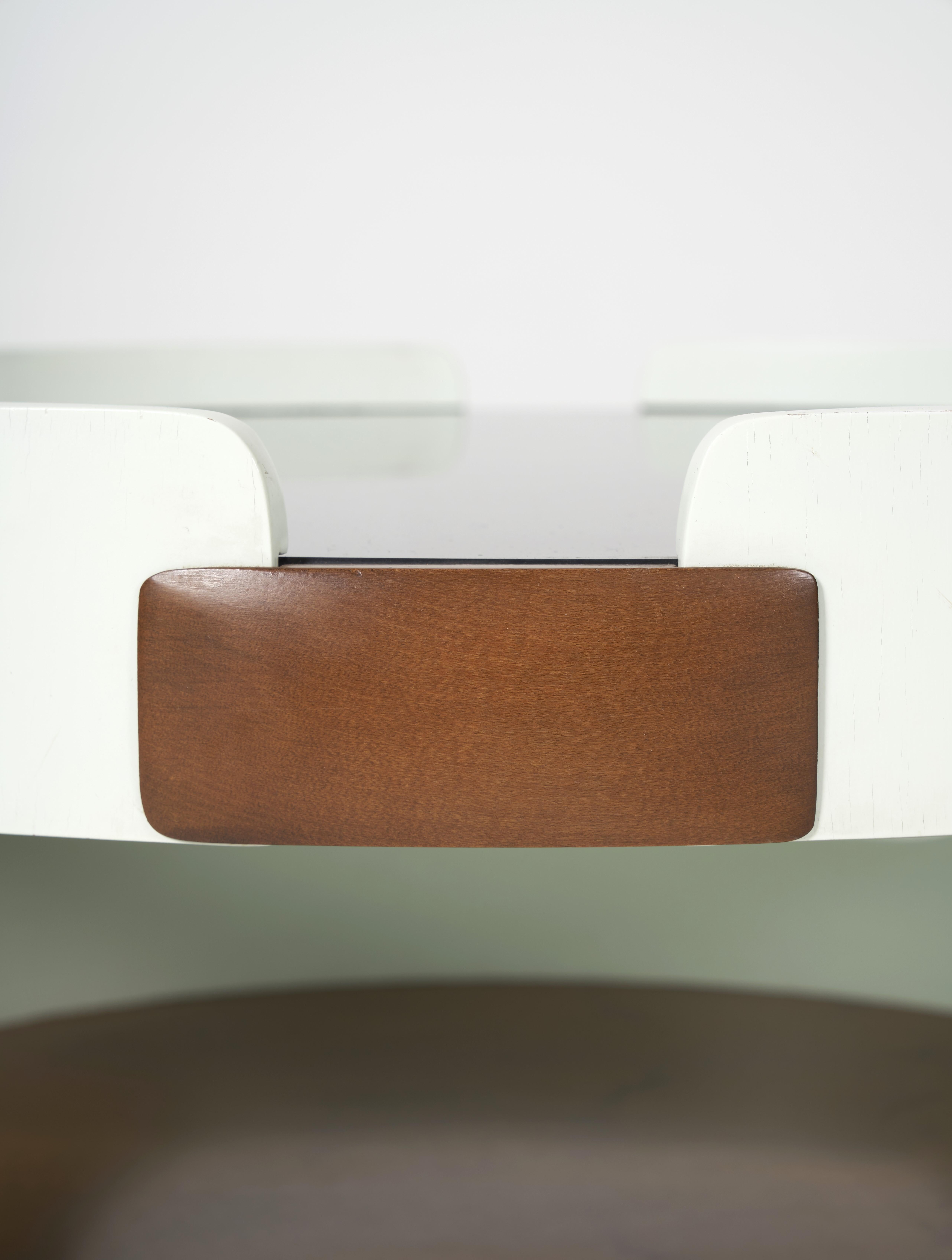 Joe Colombo 1960s Round Coffee Table For Sale at 1stDibs