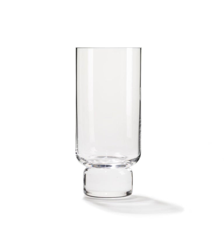 Joe Colombo 'Clessidra' Glass Vase by Karakter For Sale at 1stDibs