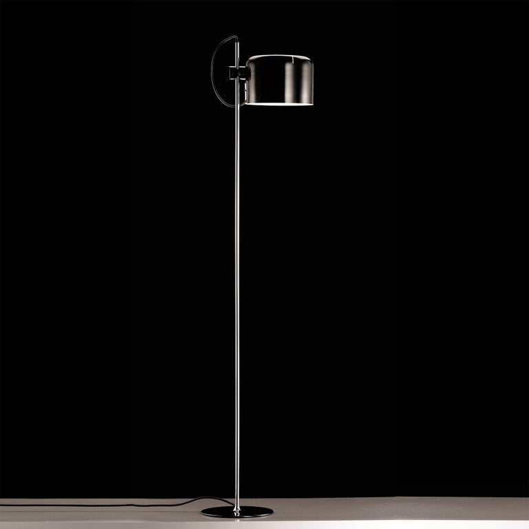 Joe Colombo Floor Lamp 'Coupé' Black by Oluce For Sale at 1stDibs