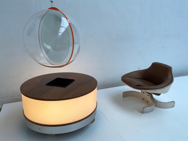 Joe Colombo Illuminated Rosewood Coffee Table, 1963, Original Bernini ...