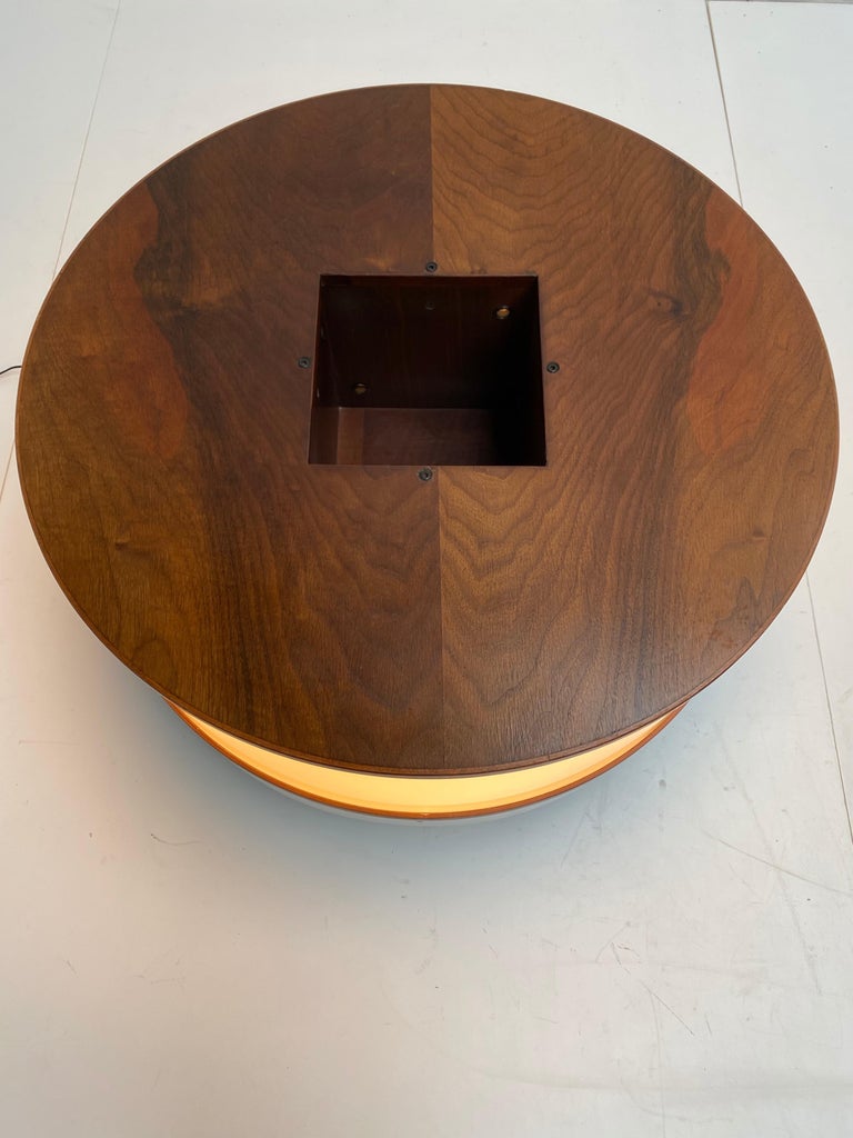 Joe Colombo Illuminated Rosewood Coffee Table, 1963, Original Bernini ...