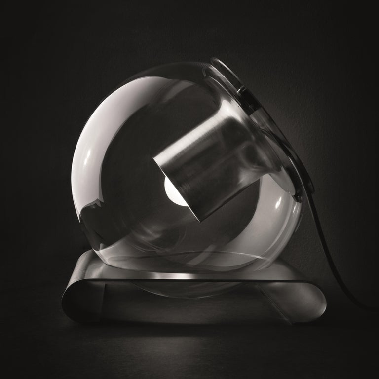Joe Colombo Nickel-Plated Table Lamp 'The Globe' by Oluce For Sale at ...