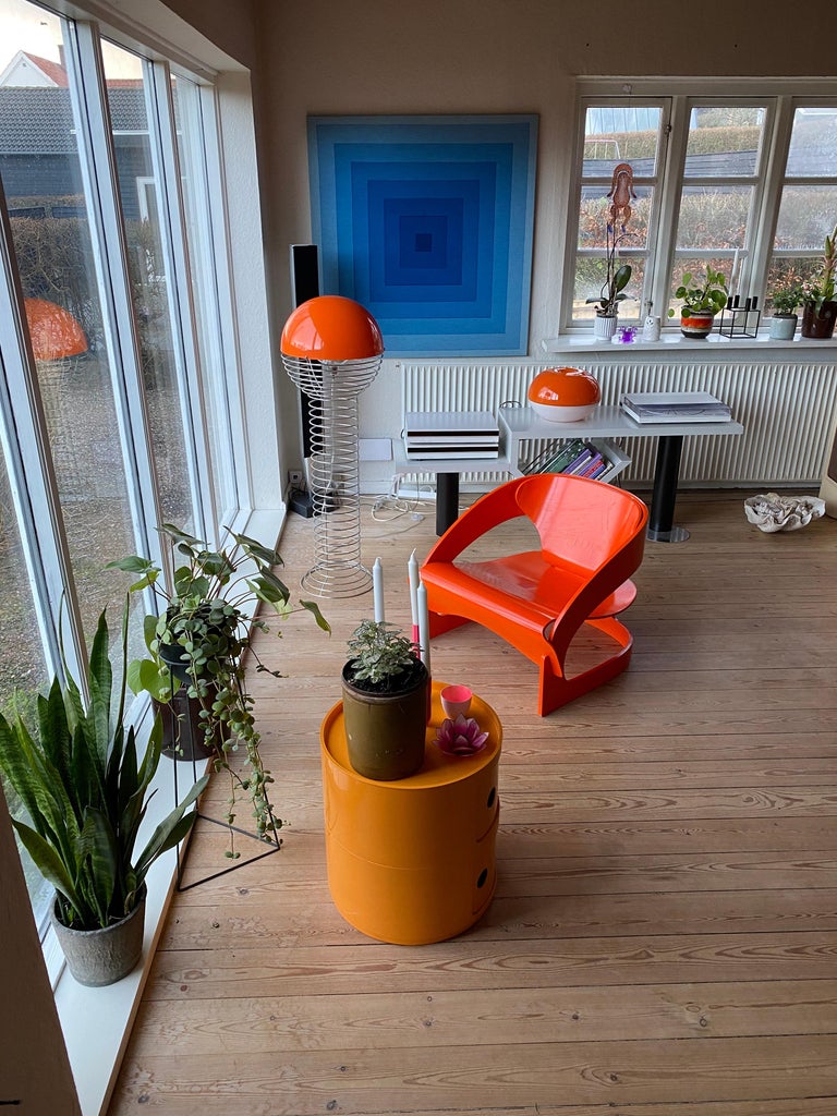 Joe Colombo Orange 4801 Lounge Chair by Kartell, Italy, 1960s For Sale ...