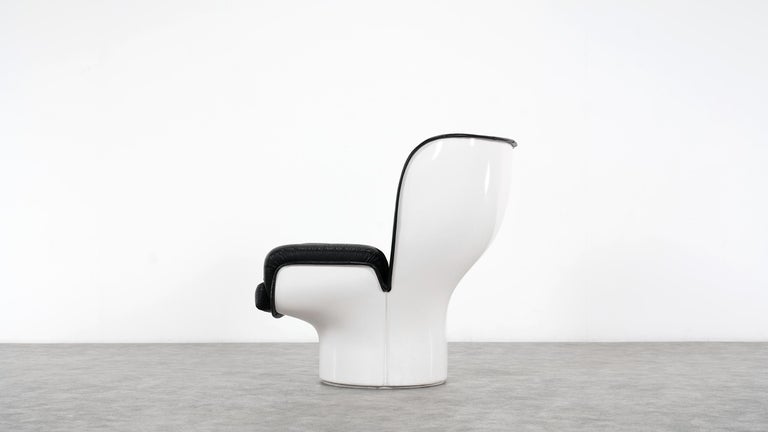 Joe Colombo Rare Elda Lounge Chair for Comfort, Italy, 1963, Black and ...