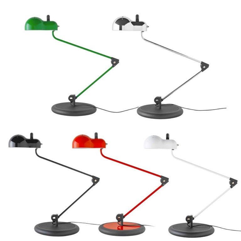 Joe Colombo 'Topo' Table Lamp in Black with Base for Stilnovo For Sale ...