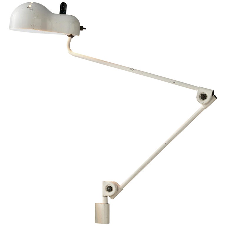 Joe Colombo White 'Topo' Desk Light For Sale at 1stDibs