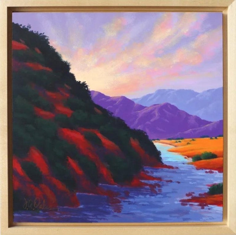 Joe Oakes - Expressionist Landscape Painting, "Mountain Creek II" at ...