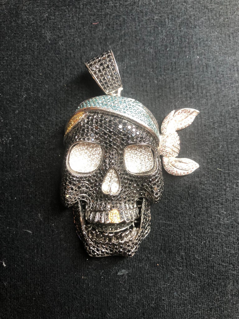 Joe Rodeo Diamond Skull Pendant at 1stDibs