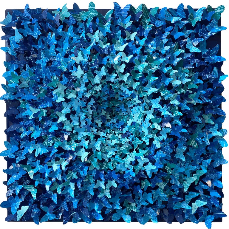 Joel Amit - Full Sun (cobalt blue), Mixed Media Metal Wall Sculpture at ...