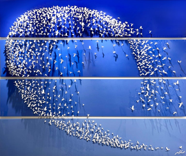 Joel Amit - Wave, Mixed Media Art Metal Wall Sculpture For Sale at 1stDibs