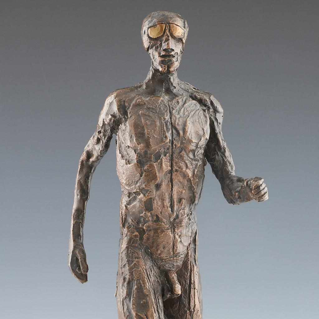 'Jogging Man with Goggles' Sculpture by Elisabeth Frink, 1983 For Sale ...