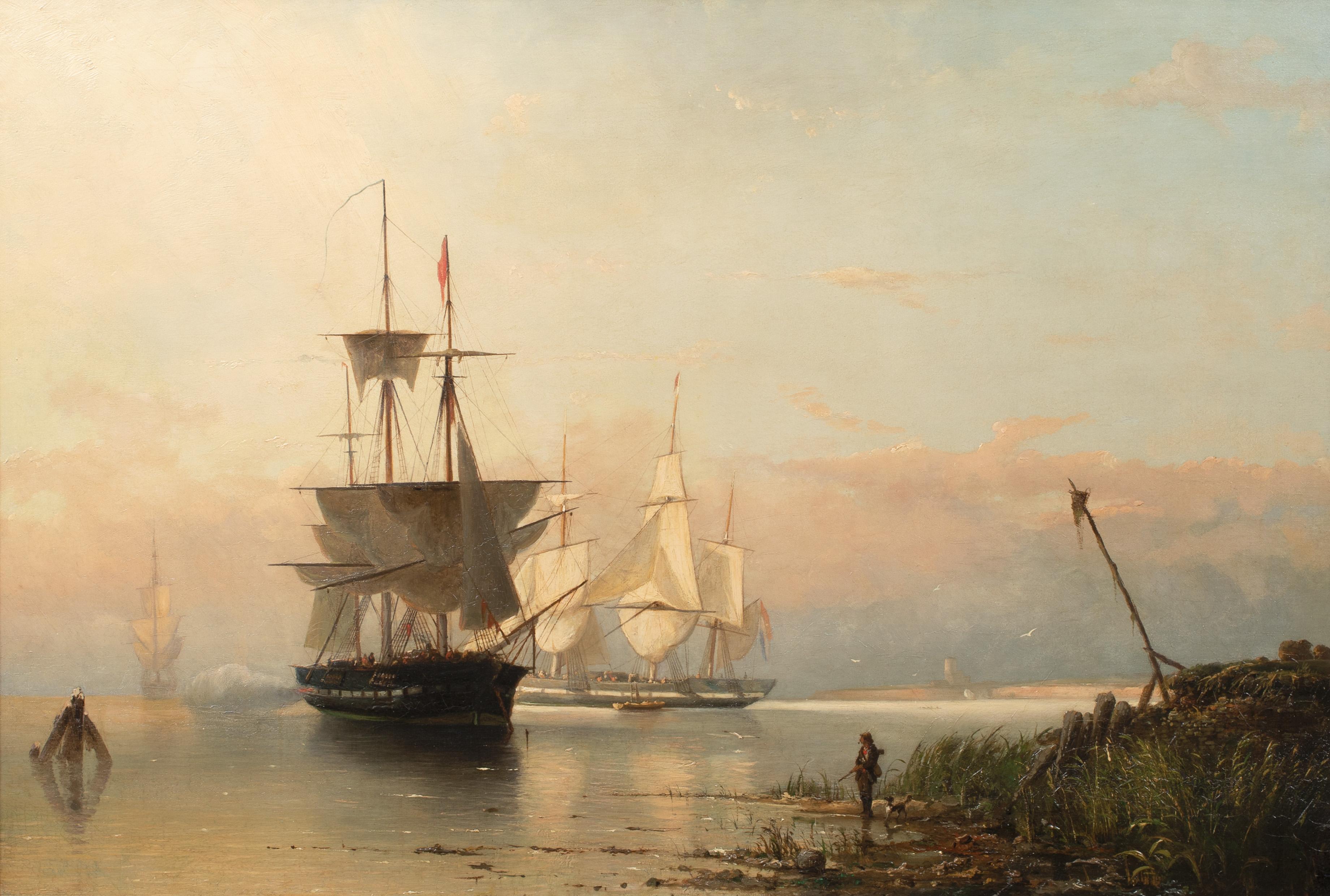 Johan Adolphe Rust - The Evening Gun, 19th Century at 1stDibs