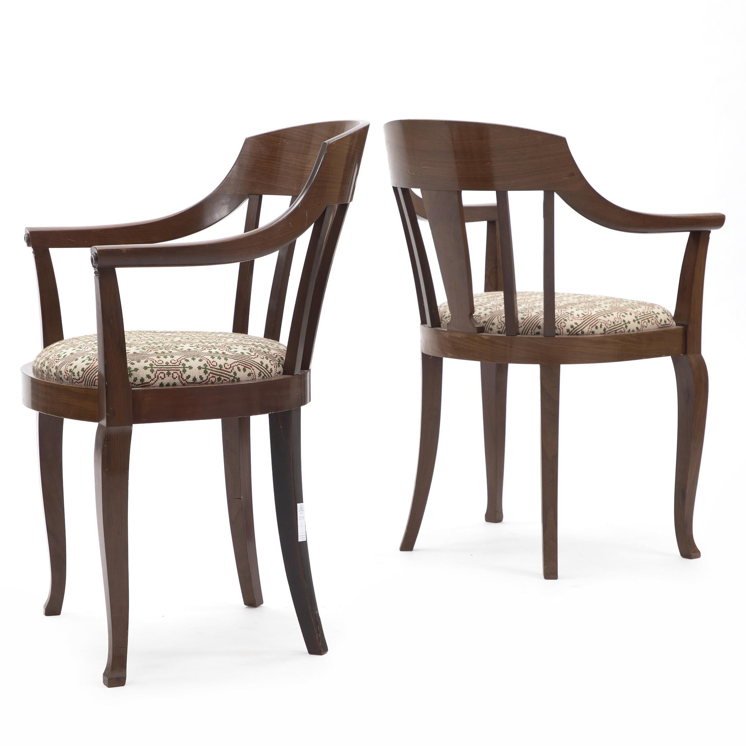Johan Rohde a Pair of Chairs with Mahogany Frames, 1900-1910 For Sale ...