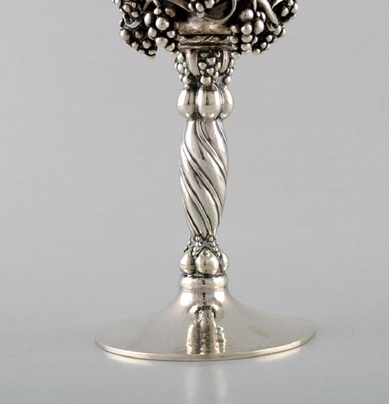 Johan Rohde for Georg Jensen, a Pair of Grape Centrepieces in Sterling ...