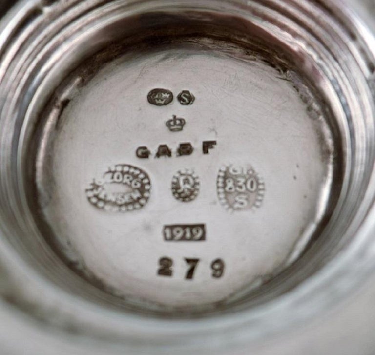 Johan Rohde for Georg Jensen, Rare and Early Coffee Service in Sterling ...