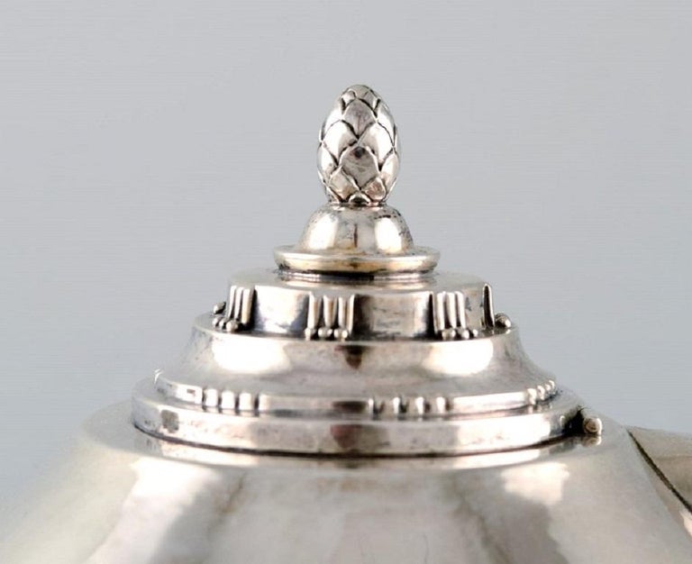 Johan Rohde for Georg Jensen, Rare and Early Teapot in Sterling Silver ...