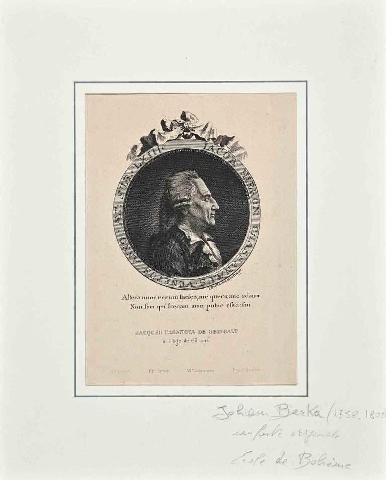 Johann Berka - Jacques Casanova - Etching by Johann Berka - 18th ...