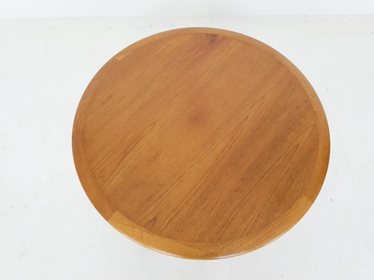Johannes Andersen for CFC Silkeborg Teak Round Coffee Table, Denmark, 1960s at 1stDibs