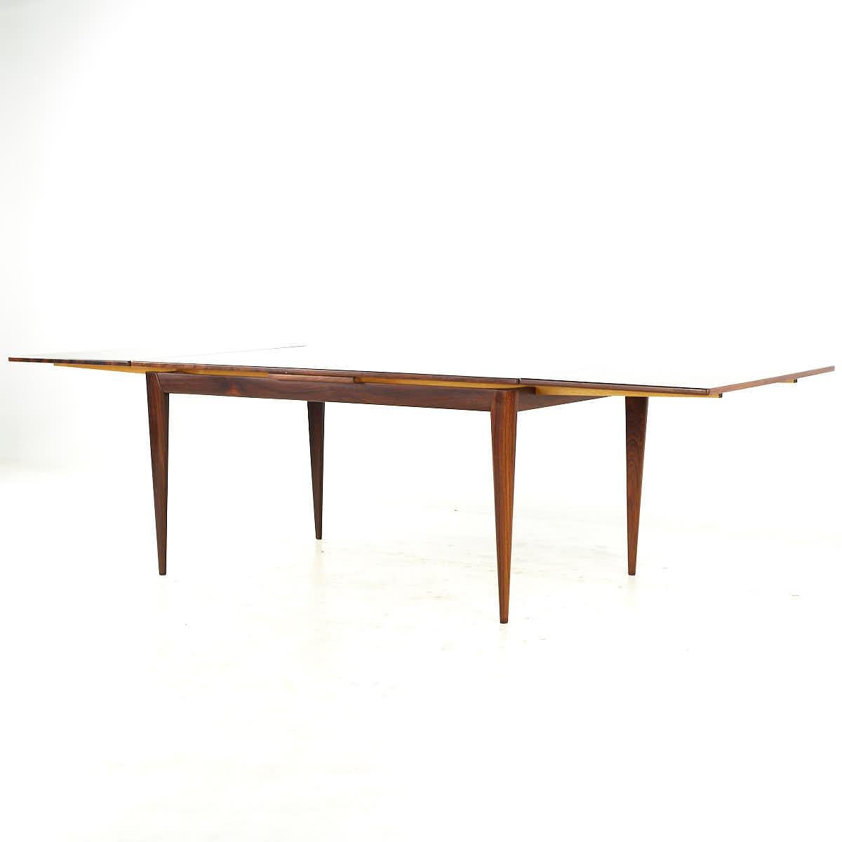 Johannes Andersen Midcentury Rosewood Hidden Leaf Expanding Dining ...