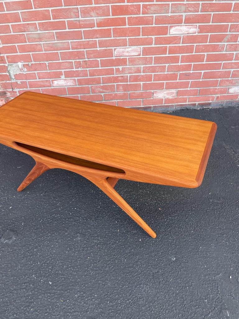 Johannes Andersen “Smile” Teak Coffee Table For Sale at 1stDibs