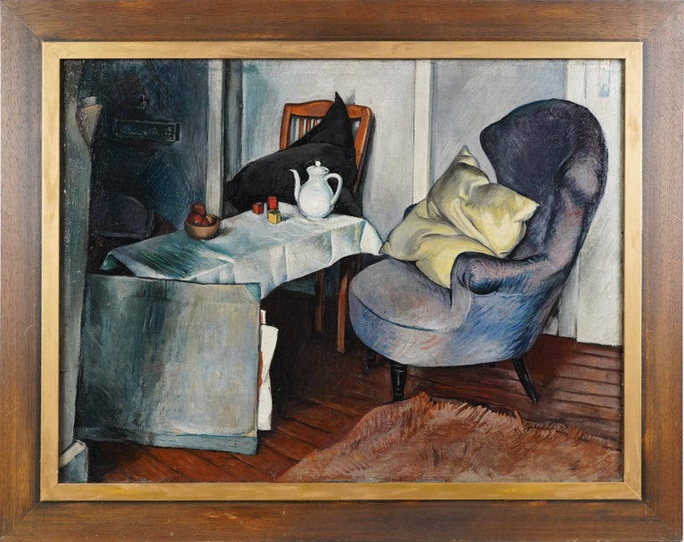 Johannes Gecelli - Mid Century Modern Sumptuous Interior Scene Signed ...