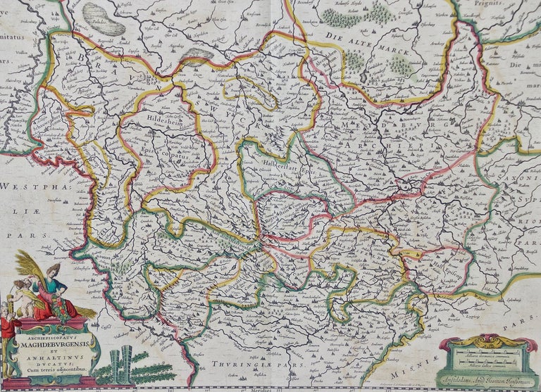 Johannes Janssonius - West Germany: Original Hand Colored 17th Century ...