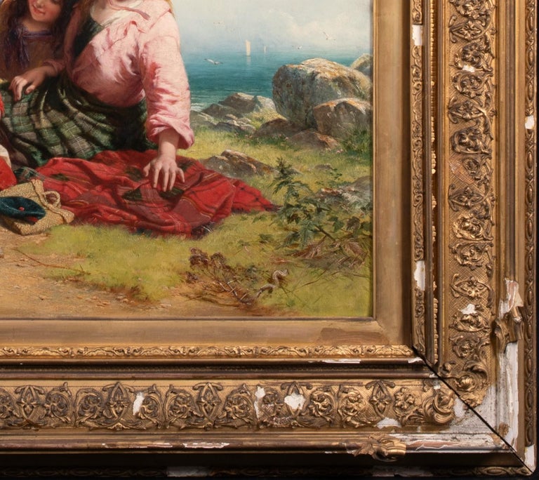 John Adam Houston - Fisherfolk and Children On A Scottish Beach, 19th ...