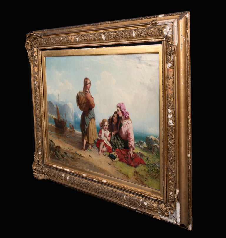 John Adam Houston - Fisherfolk and Children On A Scottish Beach, 19th ...