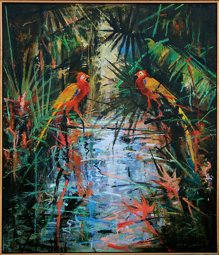 John Alexander - John Alexander, The Jungle Birds Showdown, 1987; oil ...