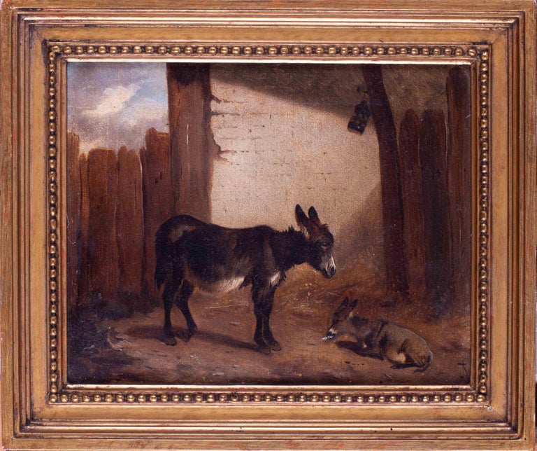 John Alfred Wheeler - Two oil paintings of donkeys by John Alfred ...
