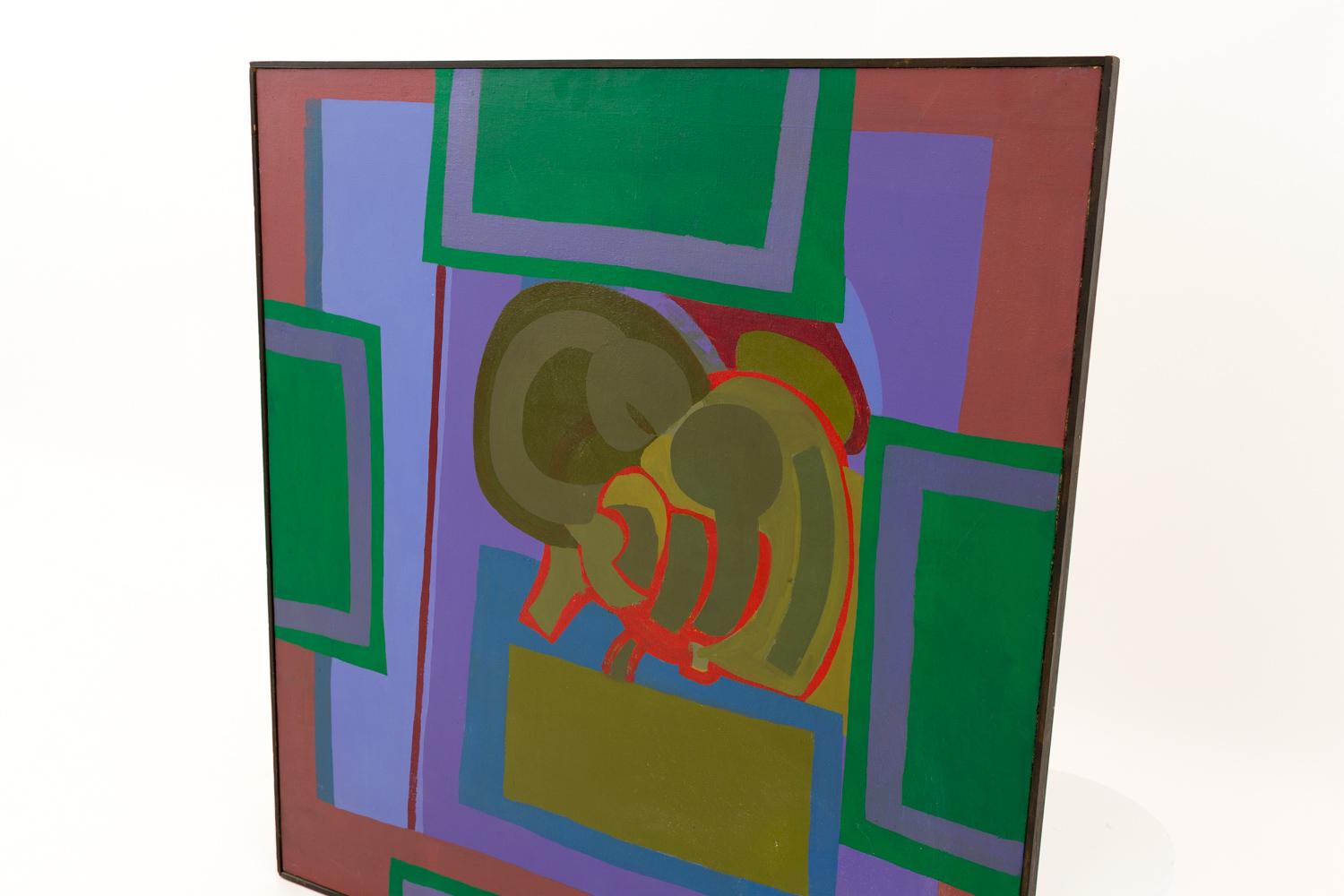 John Almquist Mid Century Original Oil on Canvas Wall Art at 1stDibs