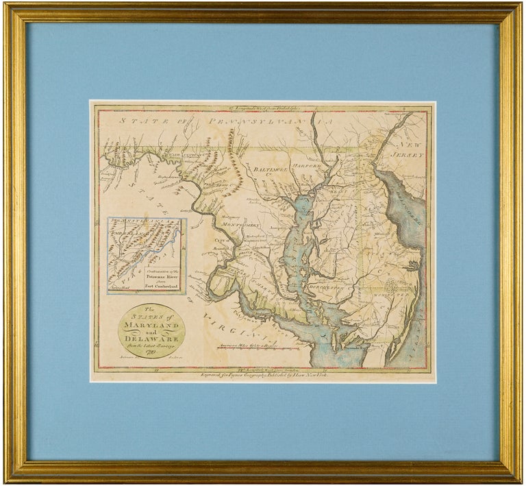 1799 Map of "The States of Delaware and Maryland" For Sale at 1stDibs