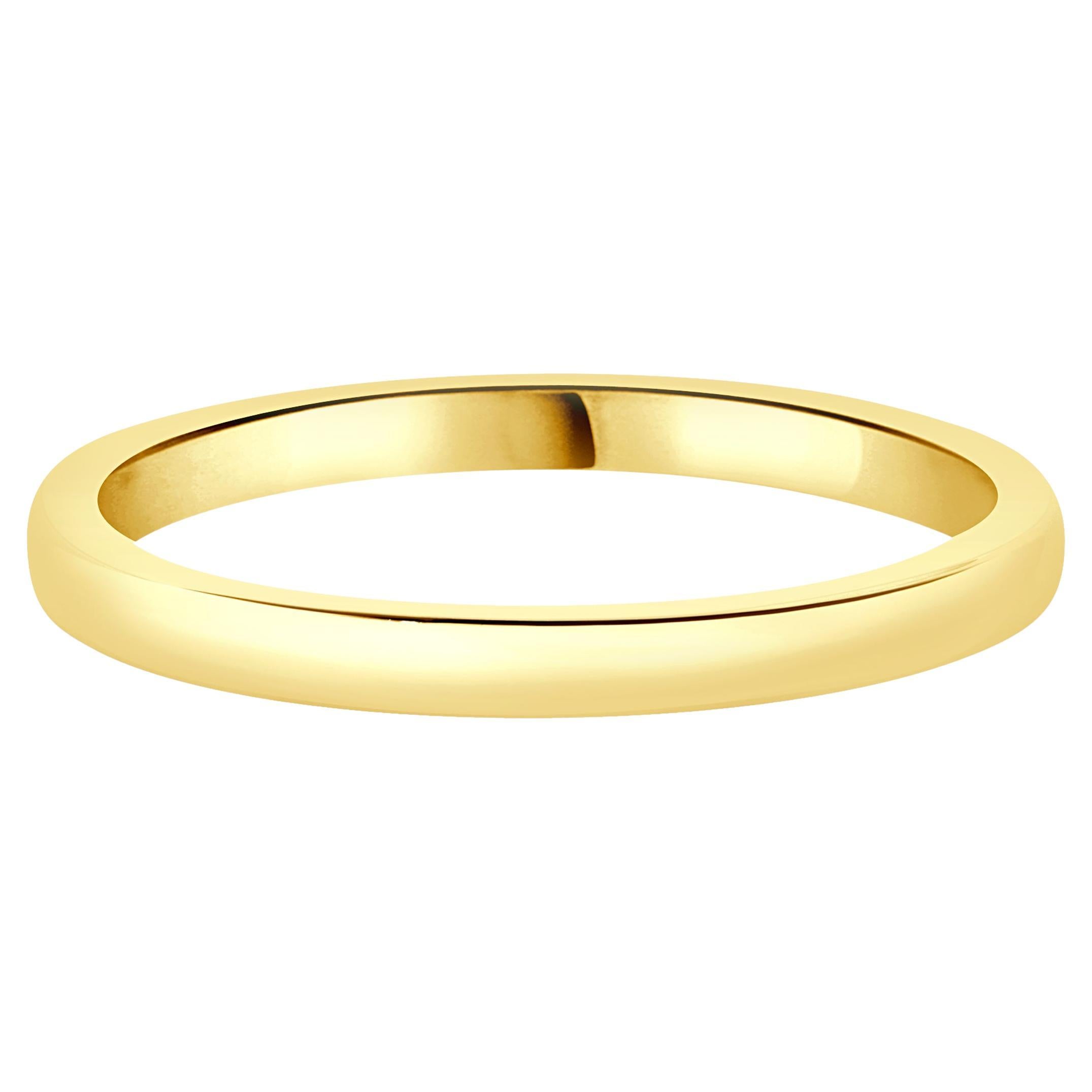 John Atencio 18 Karat Yellow Gold 2MM Band For Sale at 1stDibs