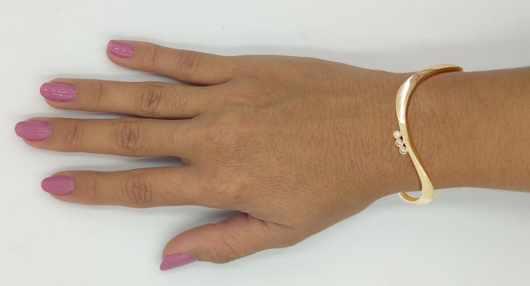 John Atencio Diamond Christy Twist Cuff Bangle Bracelet For Sale at 1stDibs