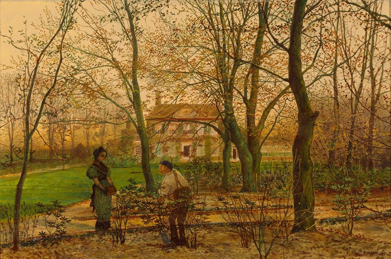 John Atkinson Grimshaw - Autumn Garden Walk For Sale at 1stDibs