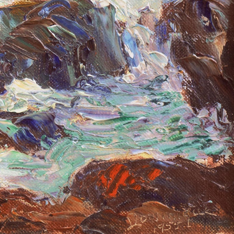 John August Dominique - 'Breaking Waves, Laguna Beach' California Coast ...