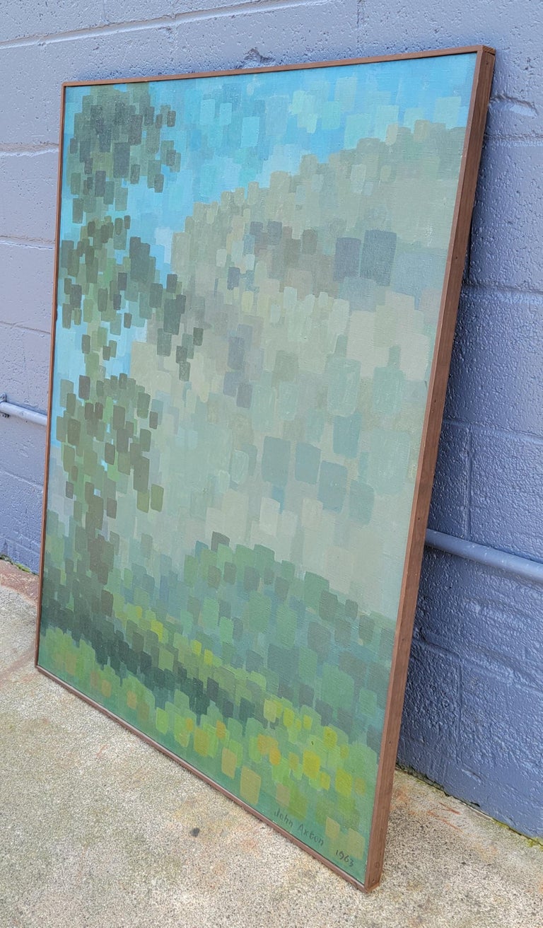 John Axton Pointillist Abstract Painting at 1stDibs