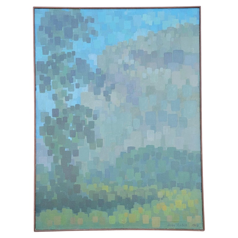 John Axton Pointillist Abstract Painting at 1stDibs