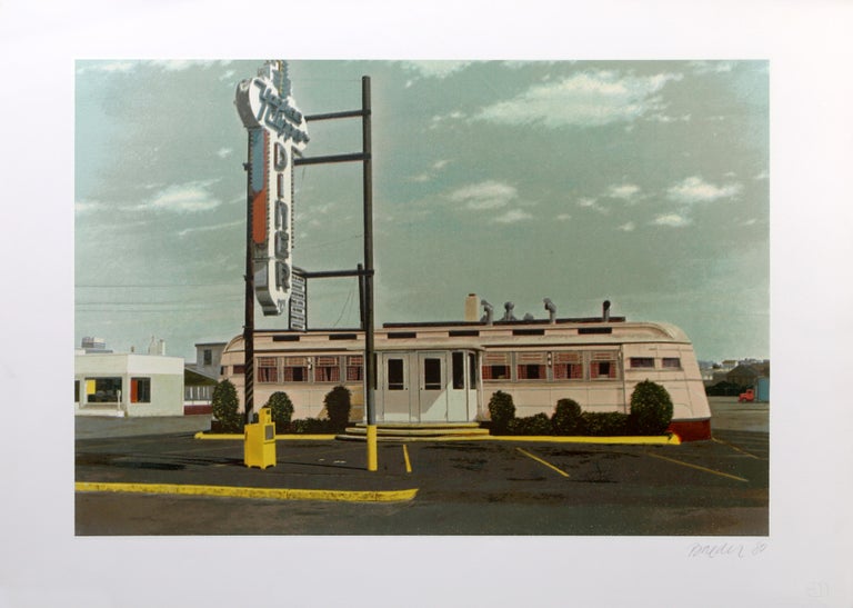John Baeder - Yankee Clipper Diner, Photorealist Silkscreen by John ...