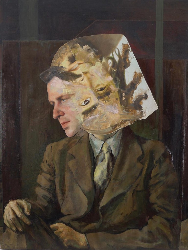 John Baker - "Rough Going on the Inside", acrylic, mixed media, collage ...